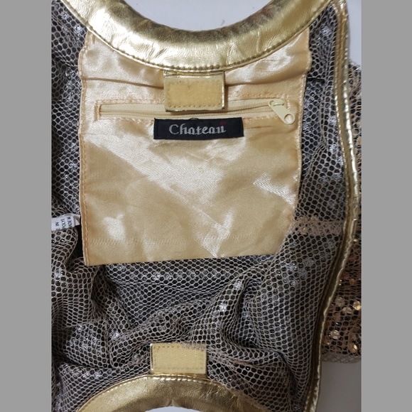 Chateau | Bags | Chateau Gold Sequined Handbag | Poshmark